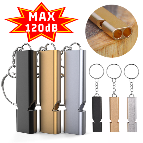120db Outdoor Emergency Survival SOS Aluminum Whistle With Lanyard ...