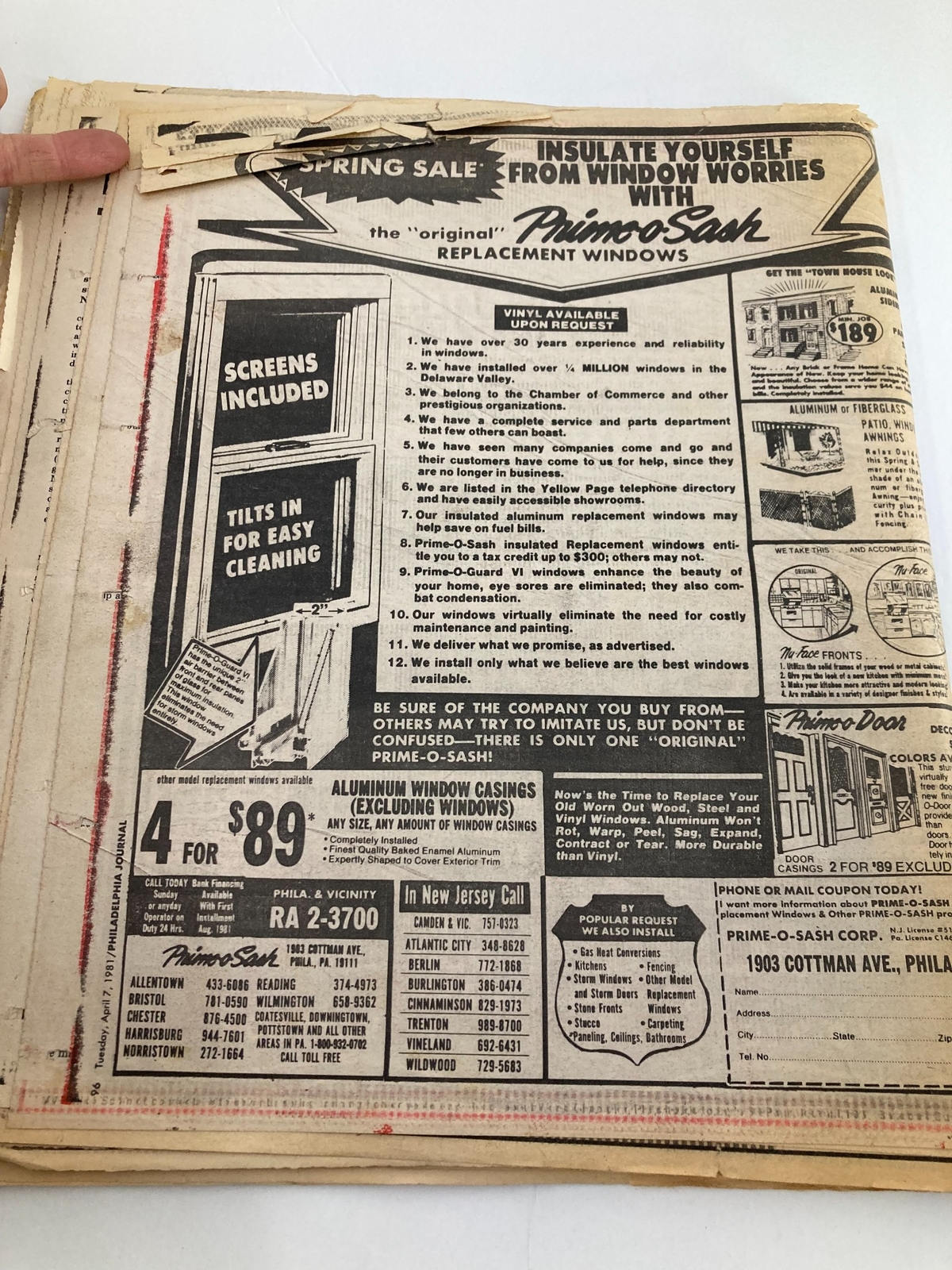 Philadelphia Journal Tabloid April 7 1981 Vol 4 #102 MLB Phils Mike ...