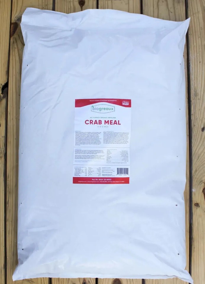 Crab Meal (Chiton) 4-4-0+18% CA, ORGANIC FERTILIZER PLANT GARDEN SOIL ...