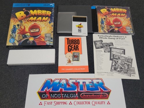 TG16 Turbografx-16 BOMBERMAN 100% Complete Mint CIB Box USA Hu Card ...