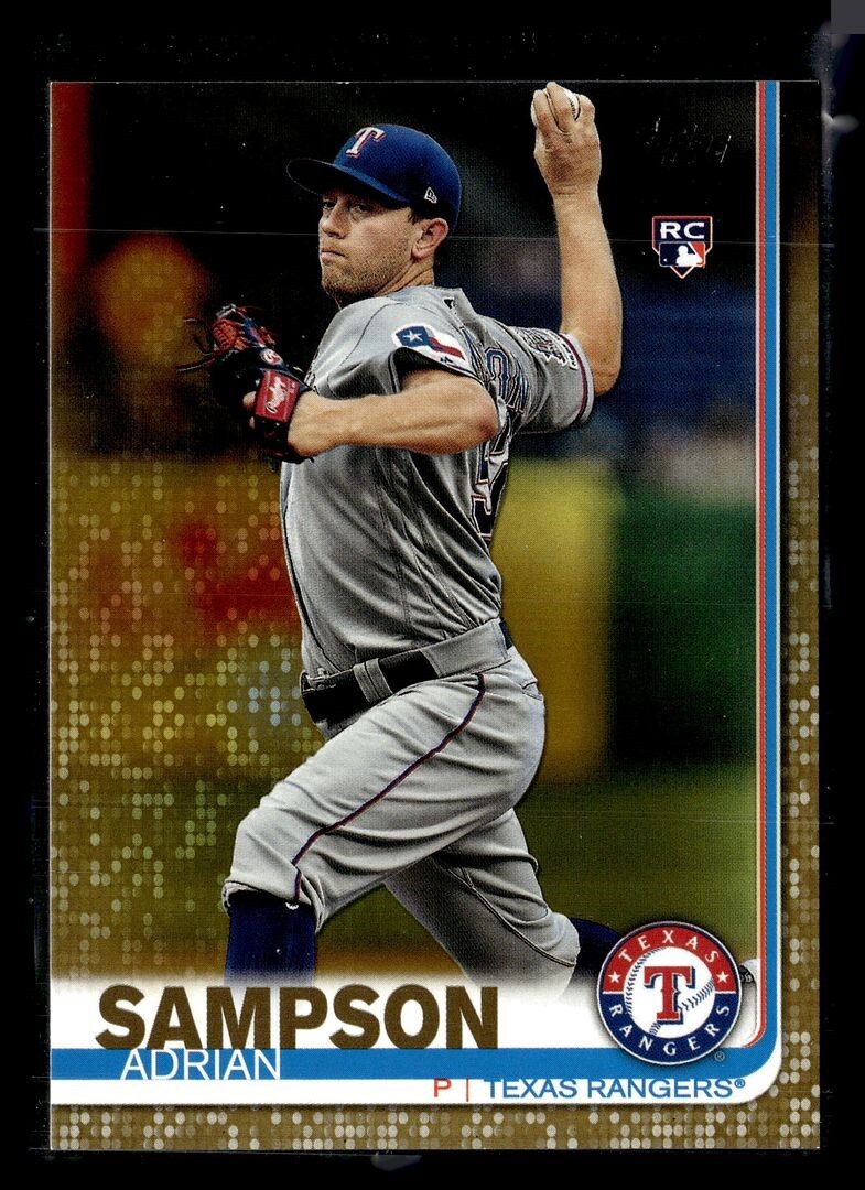 2019 TOPPS GOLD /2019 US219 Adrian Sampson - Texas Rangers RC | eBay