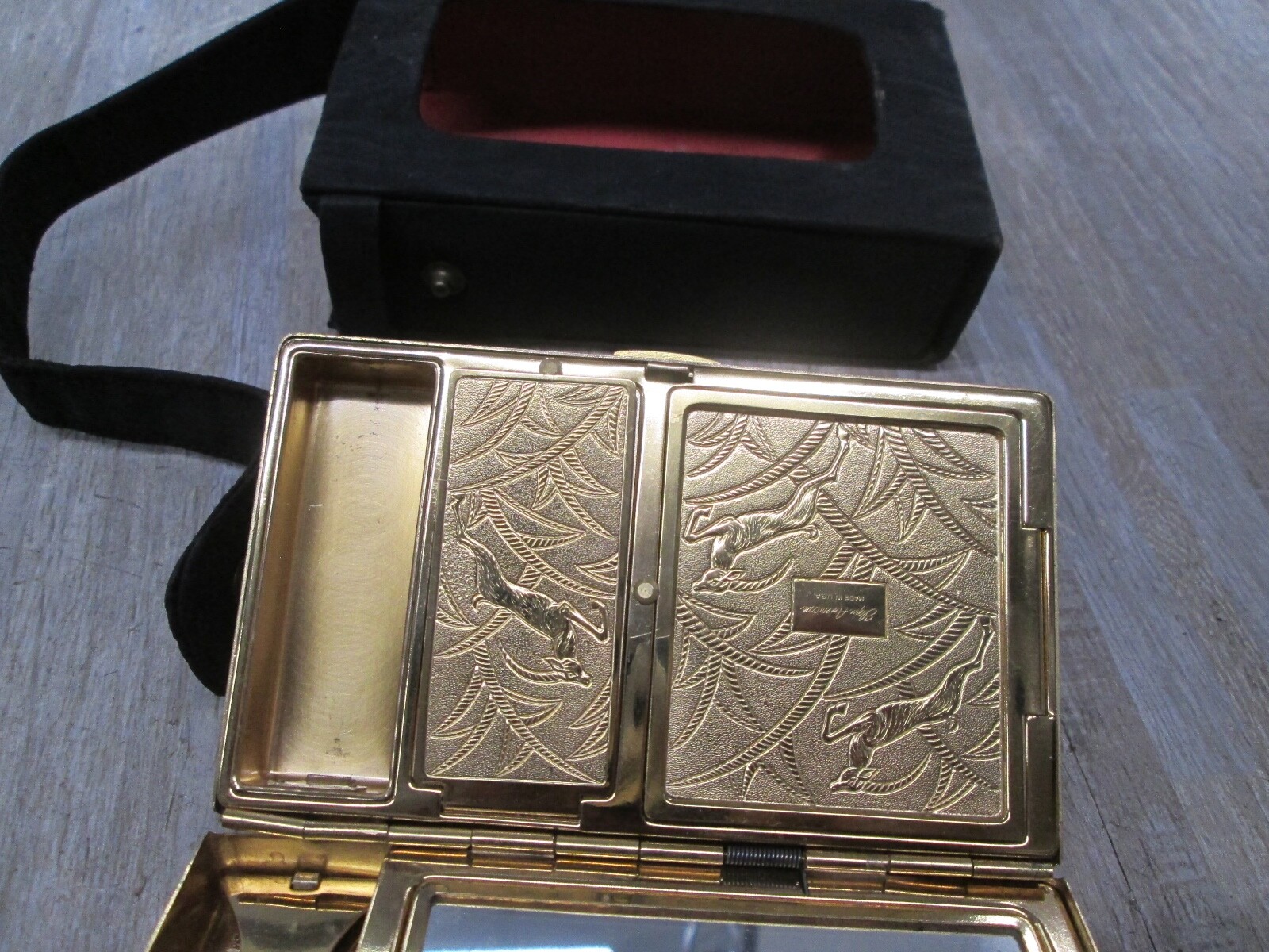VINTAGE ELGIN AMERICAN ROUGE,POWDER & LIPSTICK GOLDEN. CASE | eBay