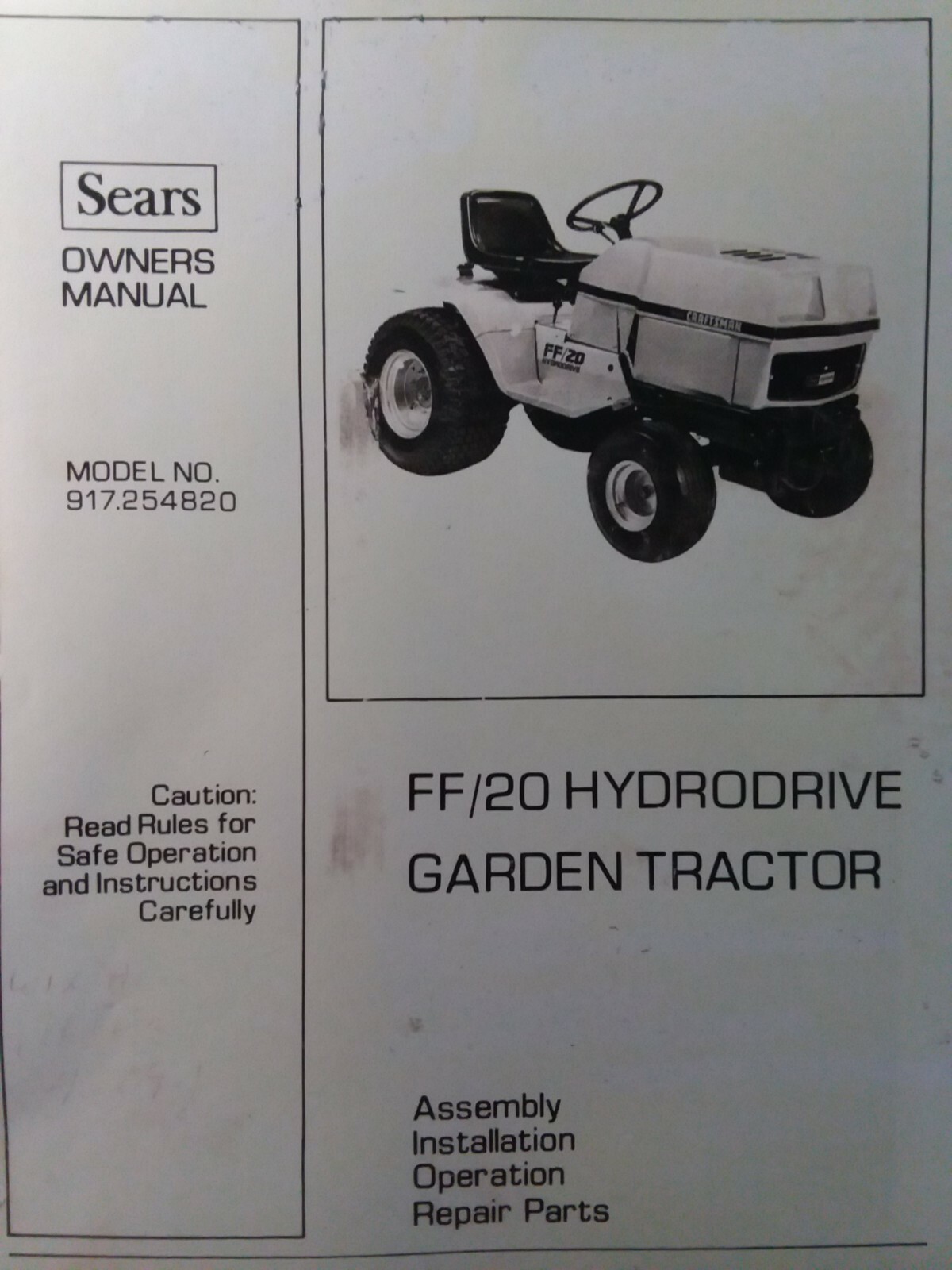 Sears Craftsman Garden Tractor Attachments