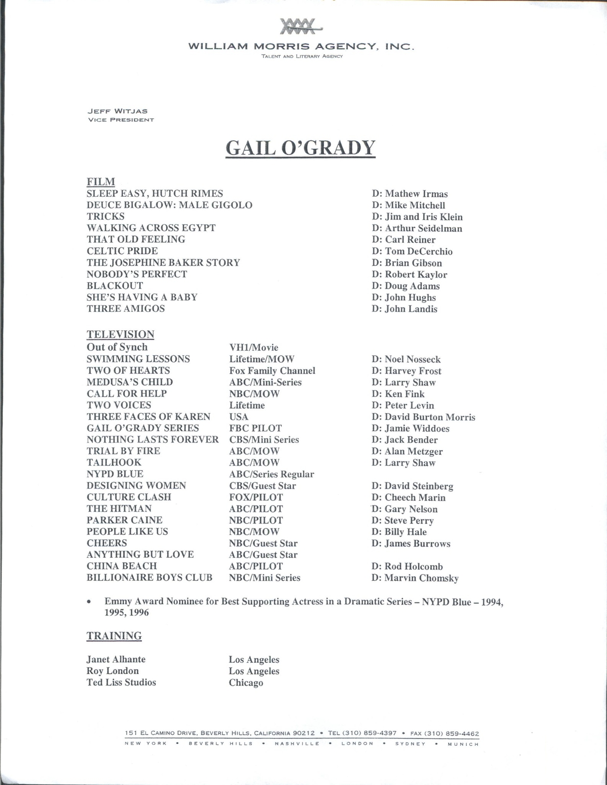 Gail O'Grady - 8x10 Headshot Photo w/ Resume - NYPD Blue | eBay