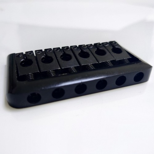 Metal Guitar Fixed Hardtail Bridge Black for 6 String Fender Strat Tele ...