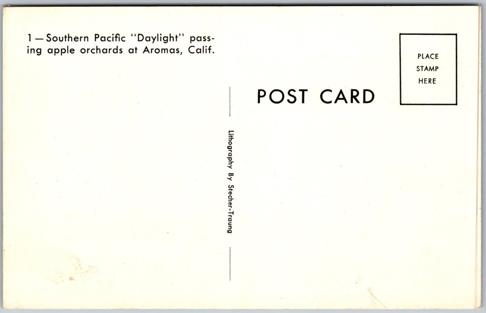 Southern Pacific Daylight Passing Apple Orchards At Aromas, CA ...