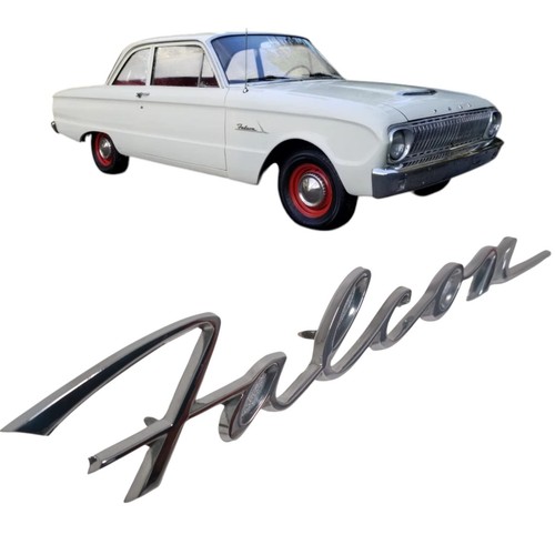 NOS 1962 FORD FALCON FRONT FENDER EMBLEM PLATE BADGE ORNAMENT C2DB ...