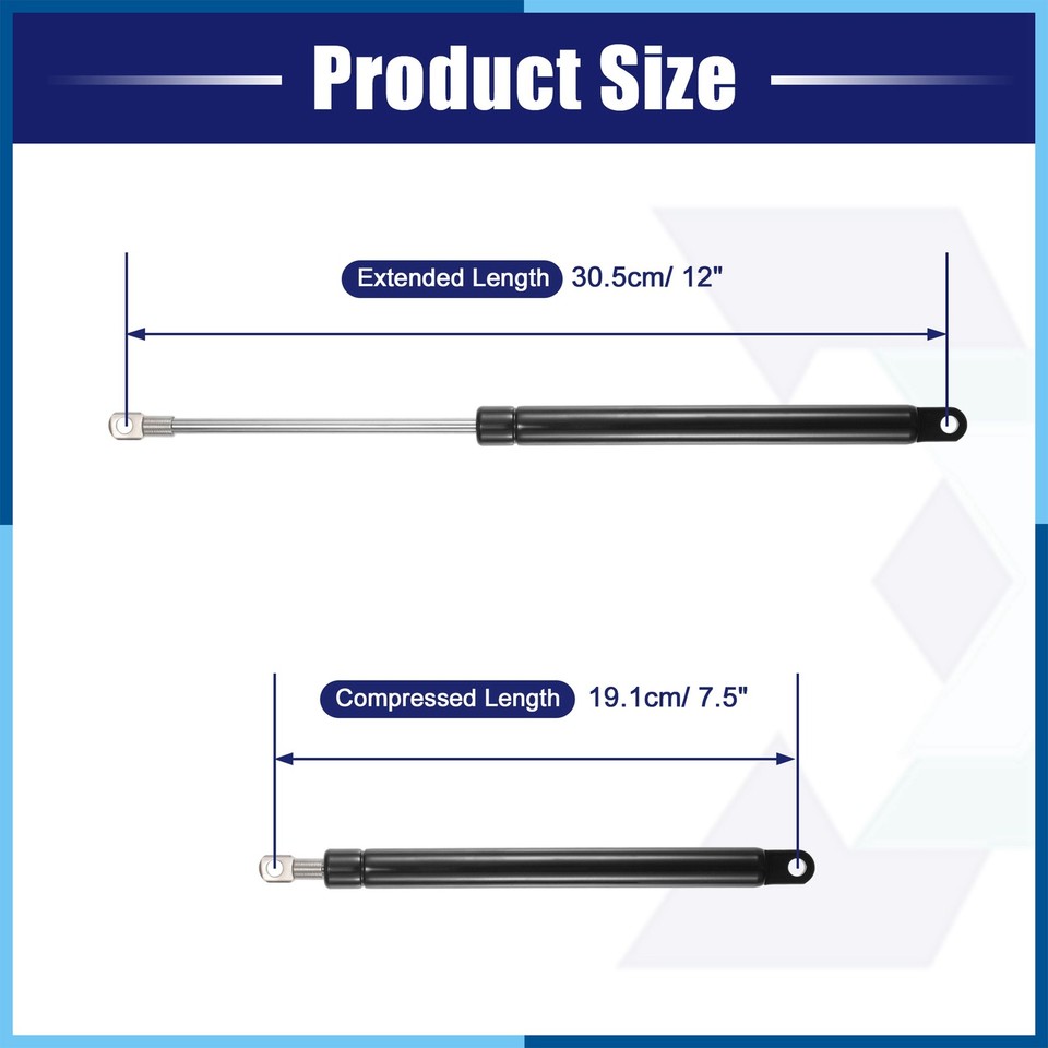 2 Pcs 12 Inch 50Ib/223N Black Lift Supports Struts Shocks Gas Spring ...