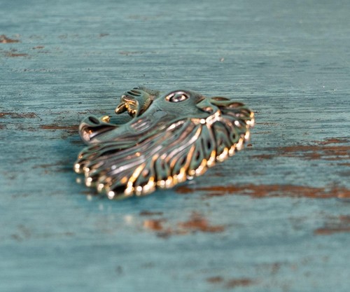 Vintage Marie Jennifer 1980's Brooch Pendant Roaring Lion Signed MJ ...
