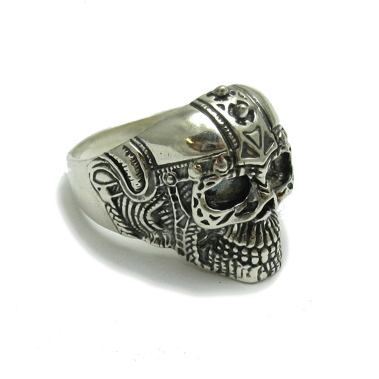 Heavy Sterling Silver Men's Biker Ring Solid 925 Skull Perfect Quality ...