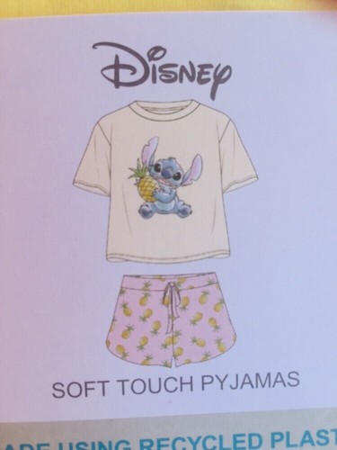 Ladies Women’s Girls Primark Disney LILO & Stitch Pyjamas PJ Set Size L ...