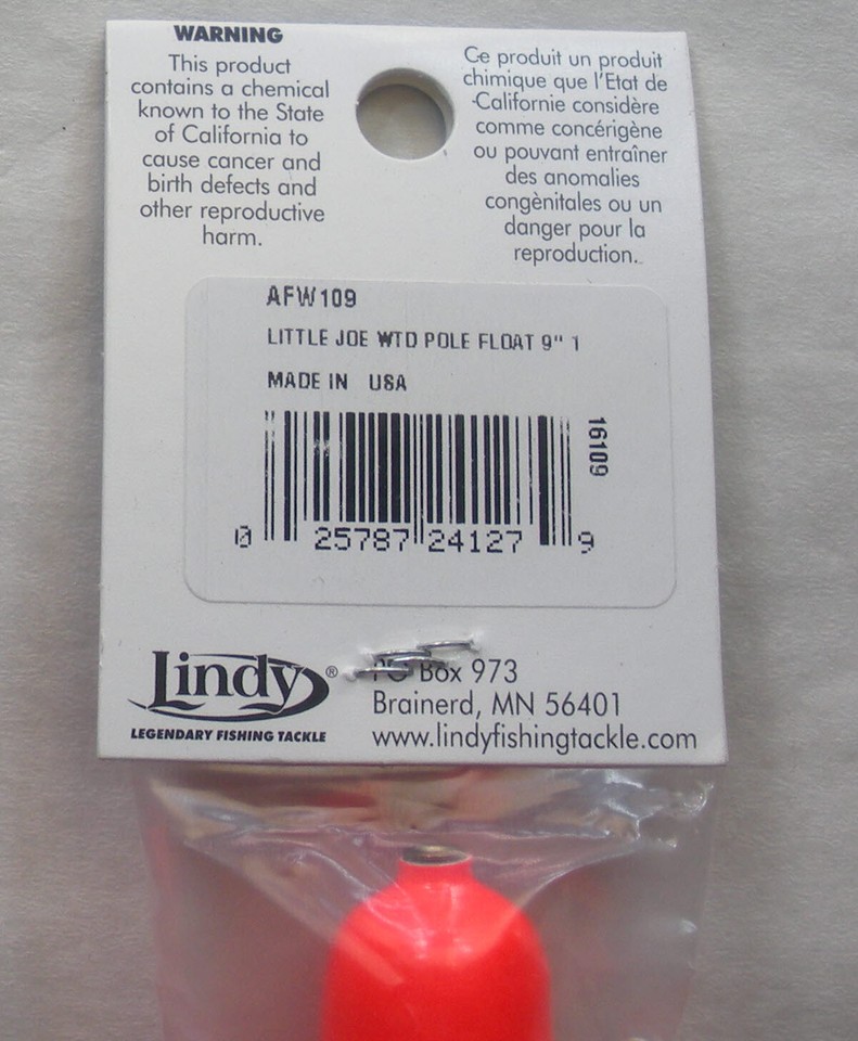 Lindy AFW109 Hi Vis Weighted Pole Float 9" x 1" | eBay
