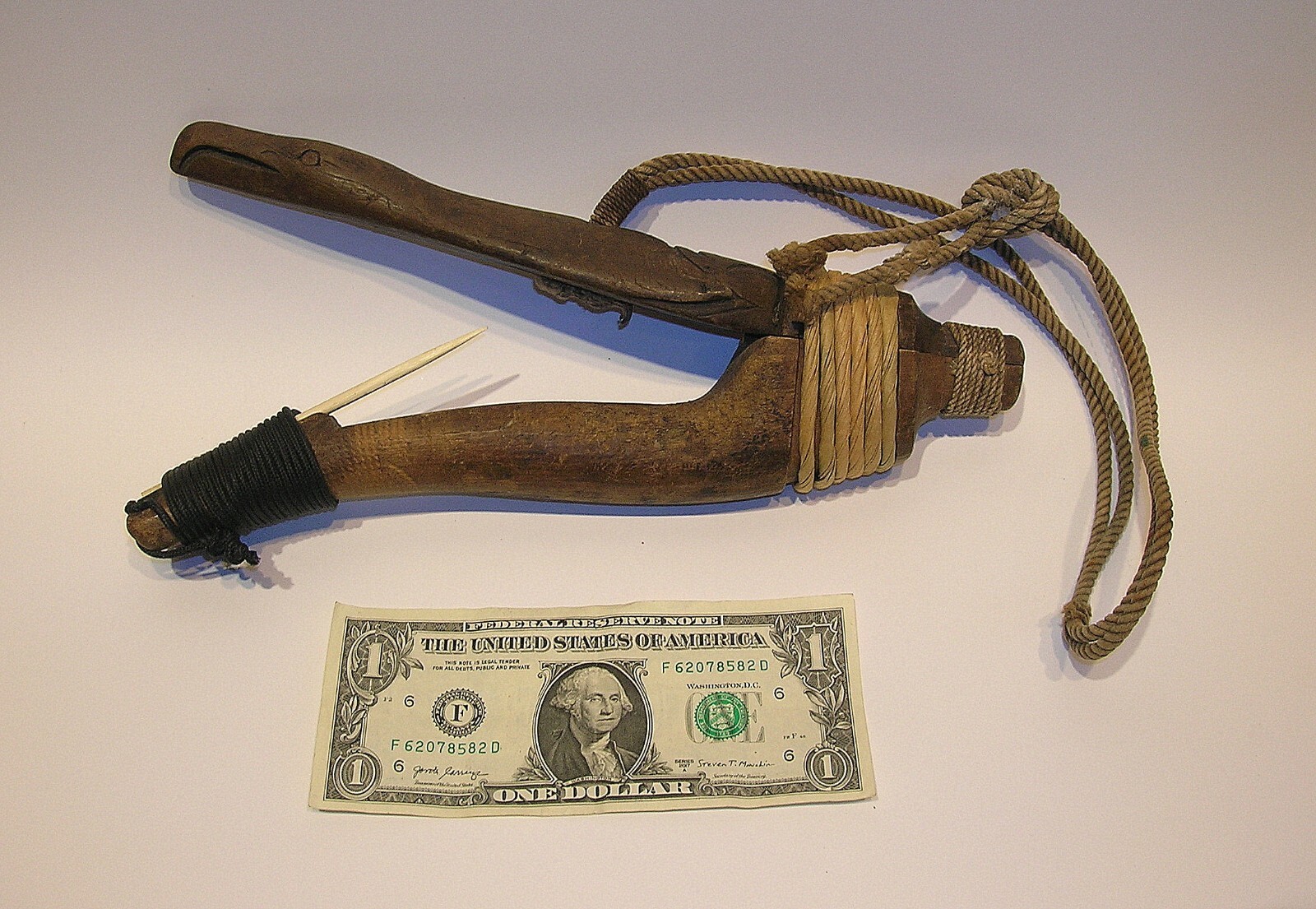 19TH C. NORTHWEST COAST HALIBUT HOOK WITH RAVEN EFFIGY CARVINGS - AS ...