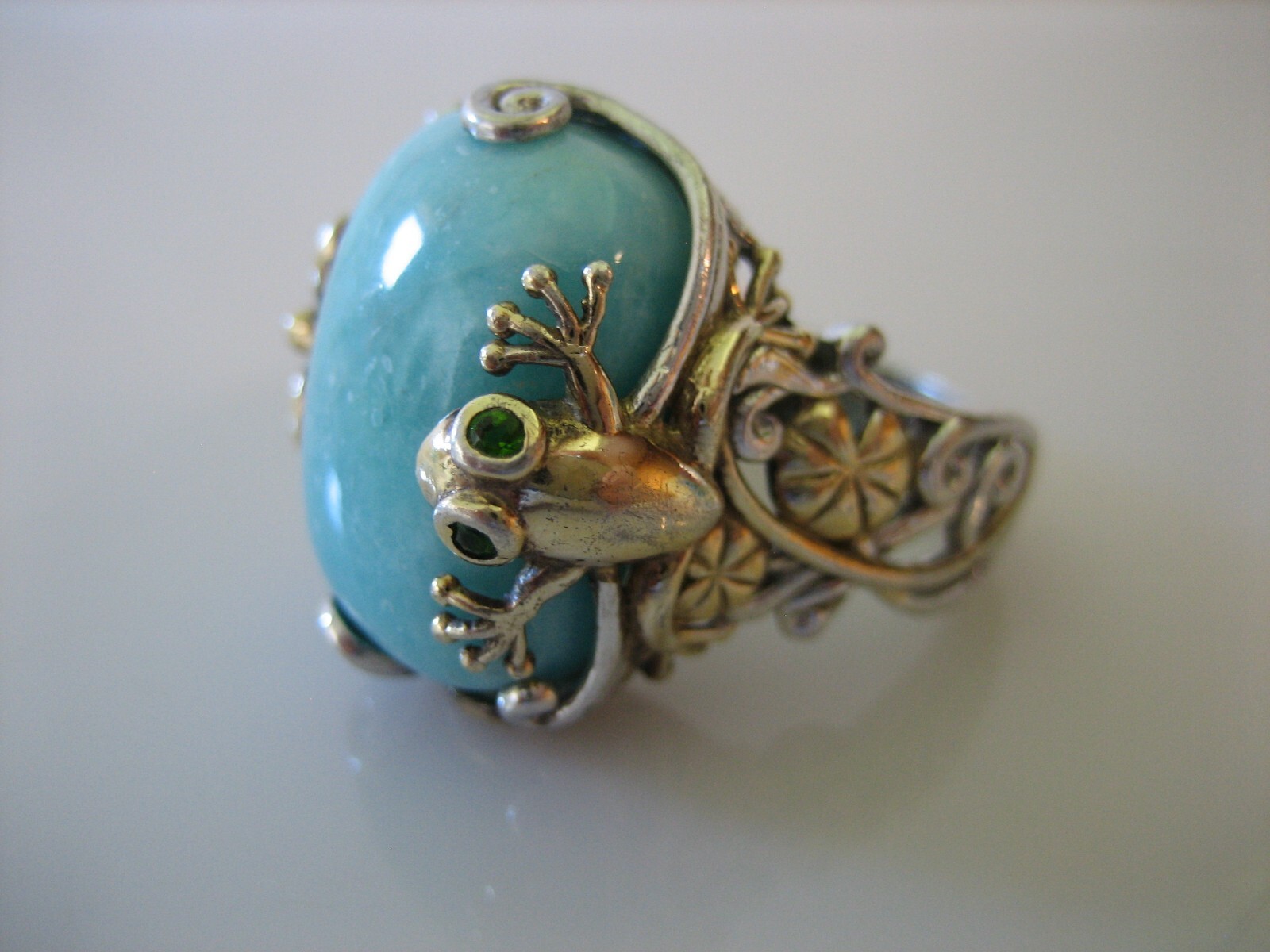 MICHAEL VALITUTTI*GEMS EN VOGUE*925 SS AMAZONITE W FROG & BUTTERFLY ...