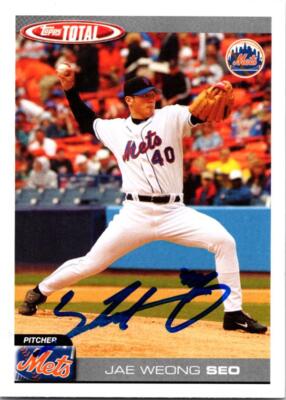Jae Weong Seo autographed baseball card New York Mets 2004 Playoff ...