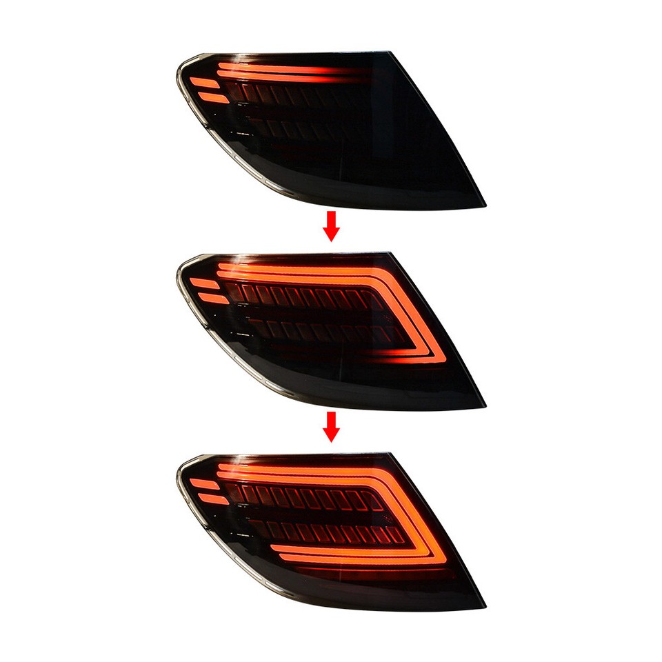 For 2007-2014 Mercedes W204 C180 C250 C300 C63 AMG LED Tail Light Smoke ...