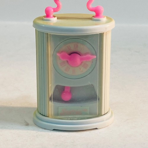 Barbie Clock Wind up 1988 Vintage Dollhouse Miniature works Mattel Arco ...