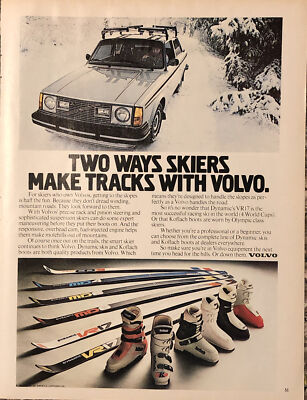 PRINT AD 1979 Volvo Dynamic VR17 Snow Skis Koflach Boots Equipment ...