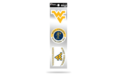 WEST VIRGINIA MOUNTAINEERS 3pc RETRO SPIRIT DECALS PREMIUM THROWBACK ...