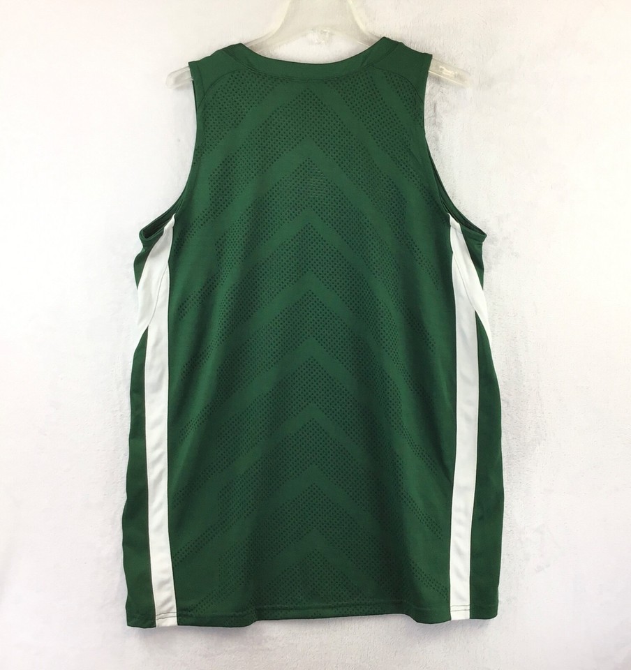 Nike Fit Dry / Green Sleeveless Mesh Athletic Basketball Jersey NWT / L ...