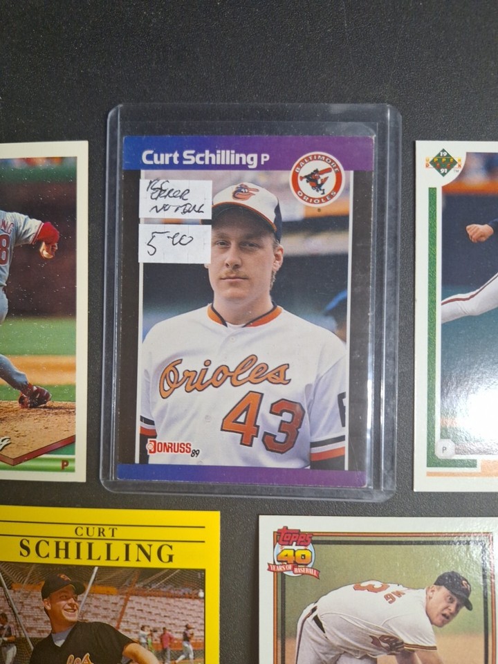 Curt Schilling Baseball Card Lot Of 5. One Rookie One Error | eBay