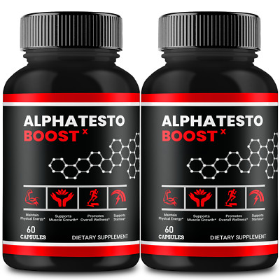 (2 Pack) Alpha Testo Boost X Plus, Alpha Testo Booster for Men ...