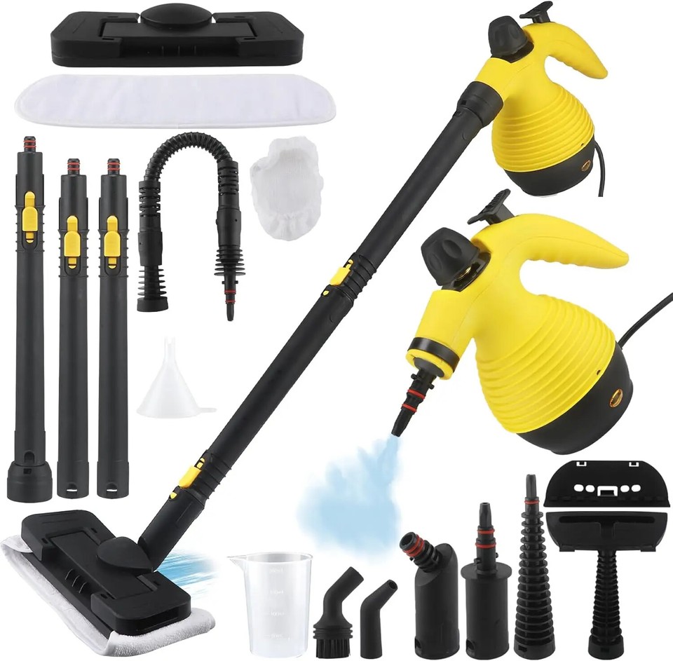 Steam Mop with Detachable Handheld Steam Cleaner,350ml Floor Steamer ...