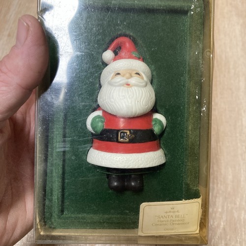 Hallmark Santa bell hand painted ceramic 1980’s FAST 🌎📦 | eBay