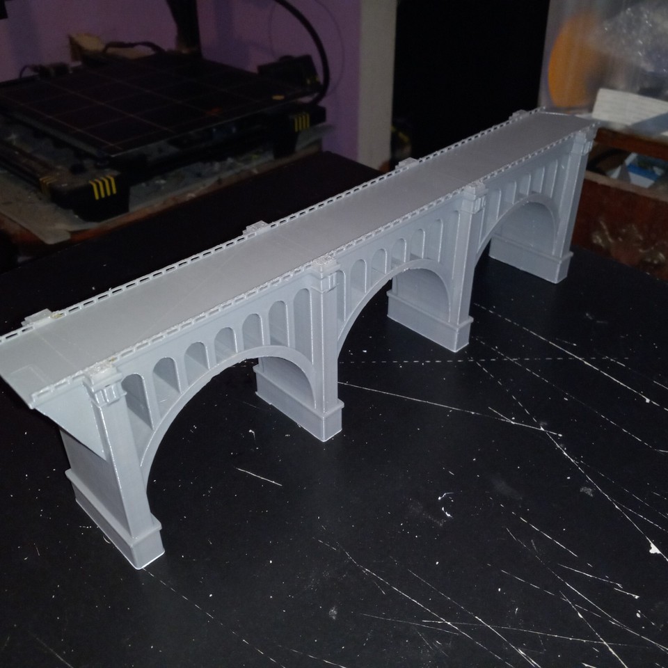 N Scale Bridge 18 Inch One Section Viaduct Arch Bridge 1 Lane Version ...
