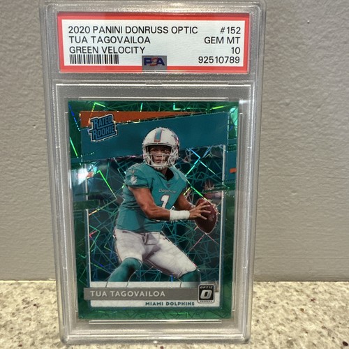 PSA 10 TUA TAGOVAILOA 2020 Optic - Rated Rookie Green Velocity Prizm | eBay