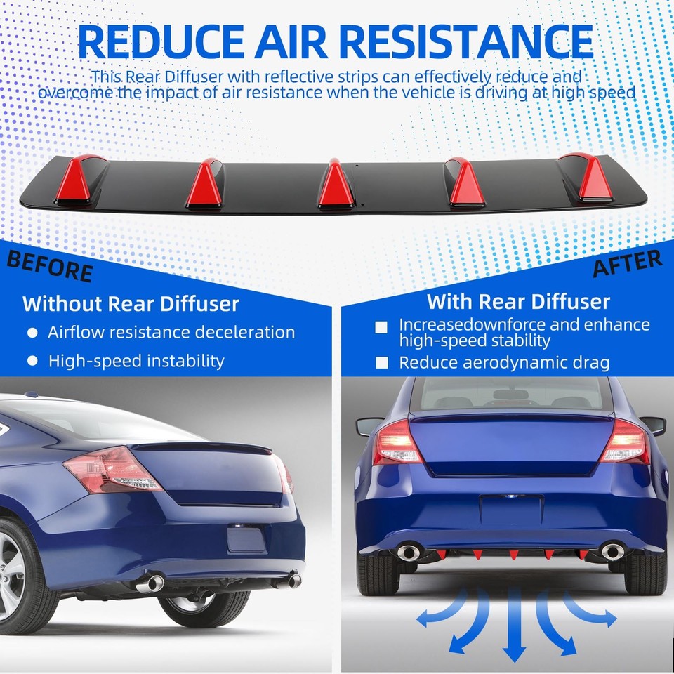For Toyota Camry SE XLE LE Car Rear Lower Bumper Diffuser Lip Spoiler ...