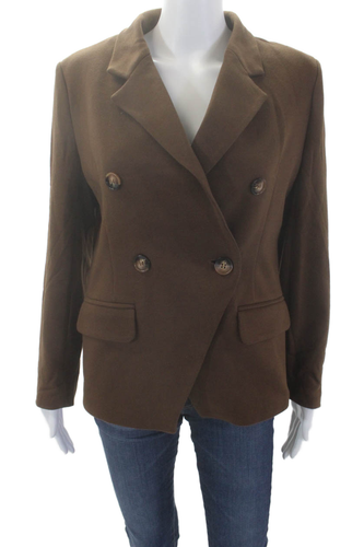 Gibson Womens Tuscan Saddle Long Sleeve Four Button Blazer Brown Size M ...