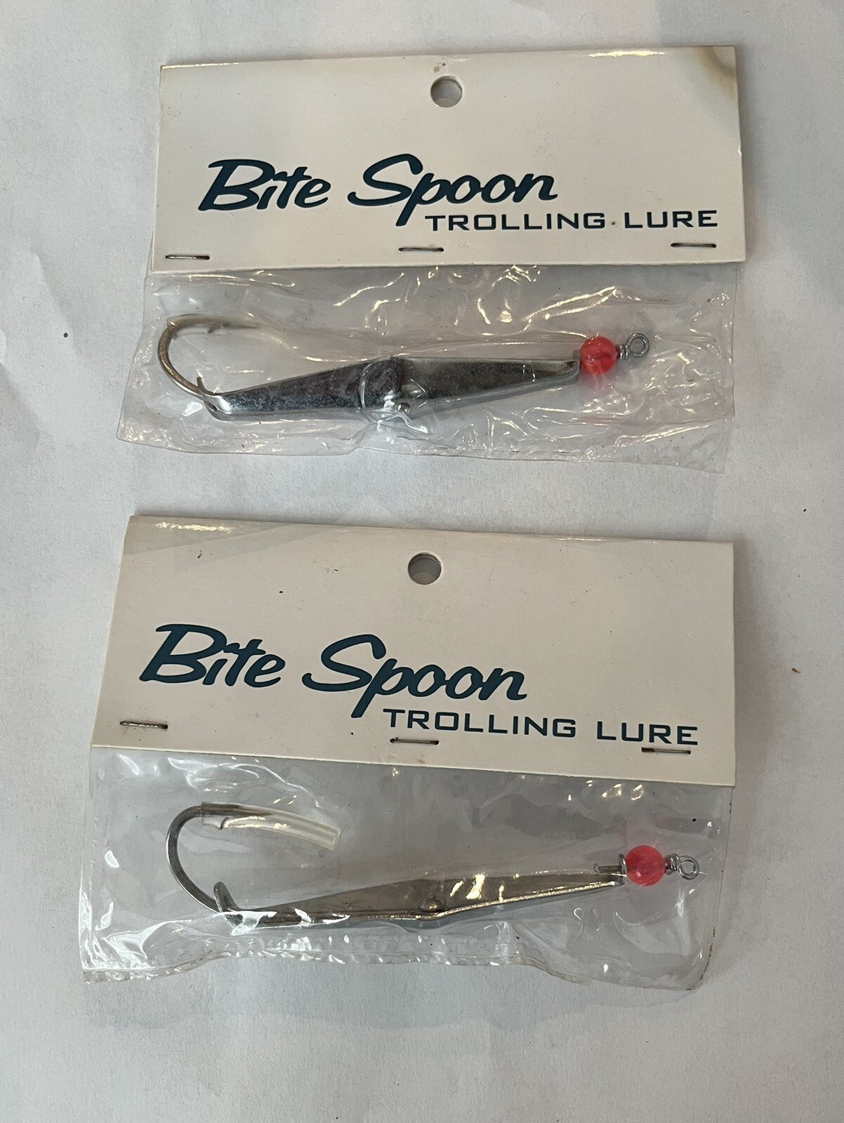 (EB34)Bite spoon trolling lure 2 pack (CB-02) Chrome | eBay