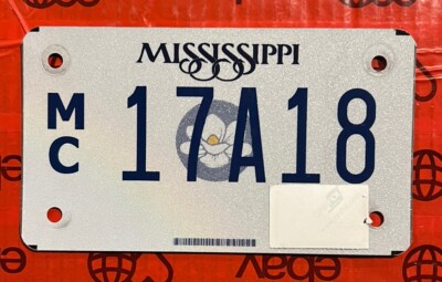 LICENSE PLATES Mississippi motorcycle 17a 18 | eBay