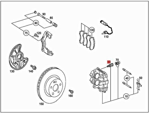 Genuine MERCEDES BBDC V251 A205 A207 C204 Bleeder valve 0004209455 | eBay