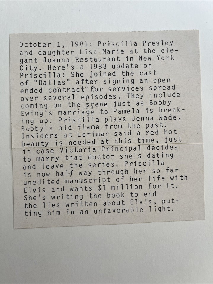 Lisa Marie Presley by Ron Galella Vintage original photo 1981 stamped ...