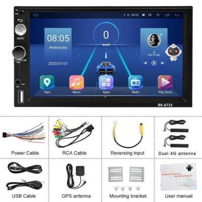7"Android 10.0 Reversing 2Din Car Radio Stereo Carplay GPS Wifi 4+64G ...