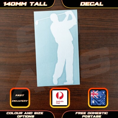 Male Golfer Sticker Decal Car Bumper Laptop Window PGA LPGA Golf Course ...