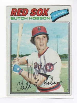 1977 Topps Baseball Butch Hobson Boston Red Sox Autographed Card #89 | eBay