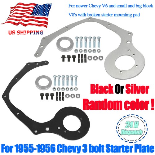 For 55-56 Chevy 3-Bolt Starter Plate and Newer Blocks With/ Broken ...