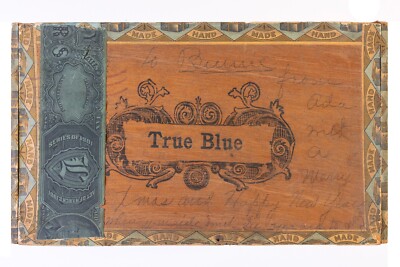 Scarce 1900s “True Blue” cedar 50 cigar box in very good condition | eBay