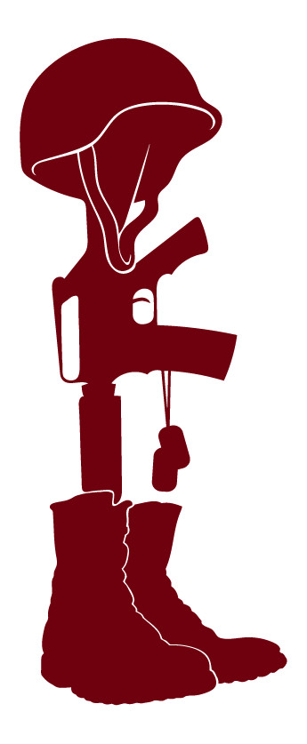 Fallen Soldier Battle Cross Silhouette