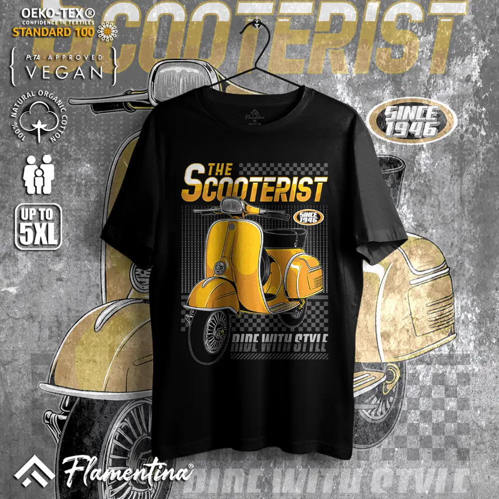 Scooterist T-Shirt Motorcycle Scooter Vintage Mod Motorbike Motor Bike ...