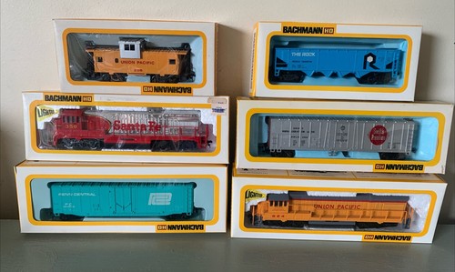 Bachman HO Train 51’ Freight Car Trains Lot Of 6 Union Pacific Swift’s ...