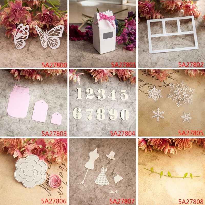 Number Cutting Dies Stencil DIY Scrapbooking Embossing Album Paper Card ...