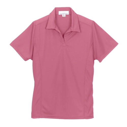 Women's Vansport Textured Tech Polo Buttonless, Great For Golfing Or ...
