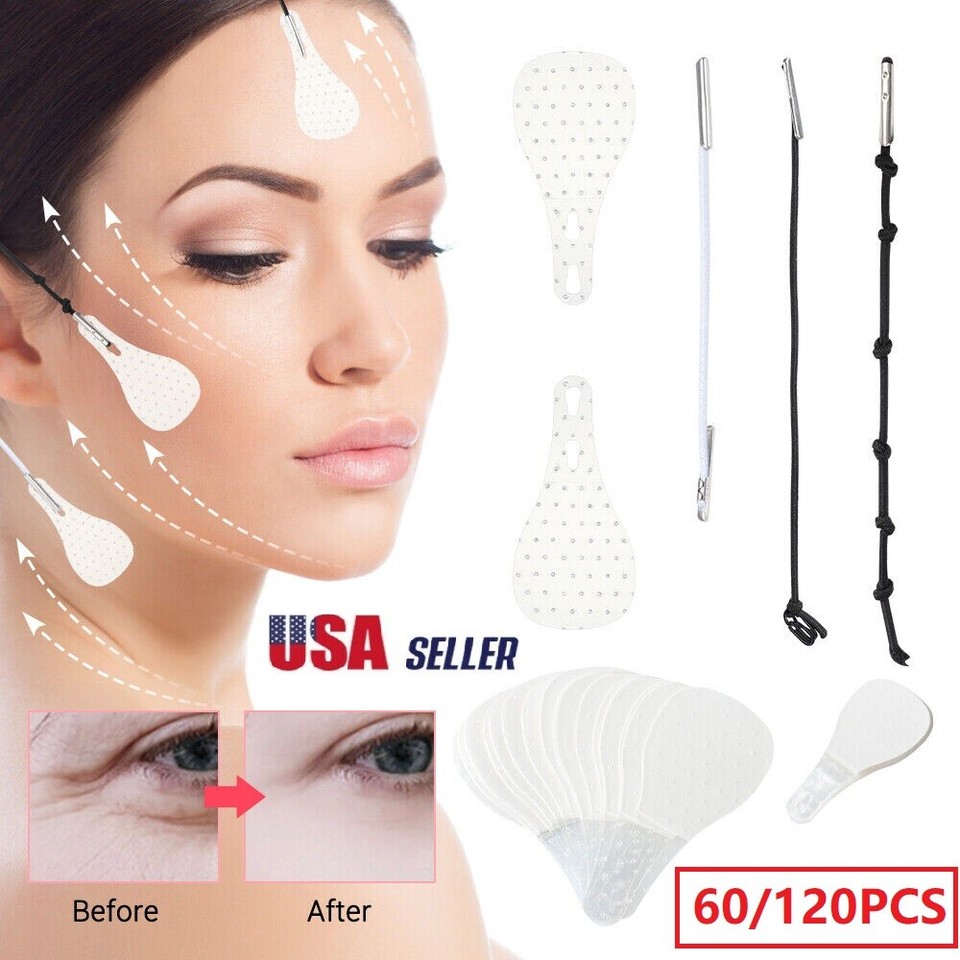 120PCS V Tapes Shape Tape Anti Wrinkle Instant Face Neck Eye Lift Face ...