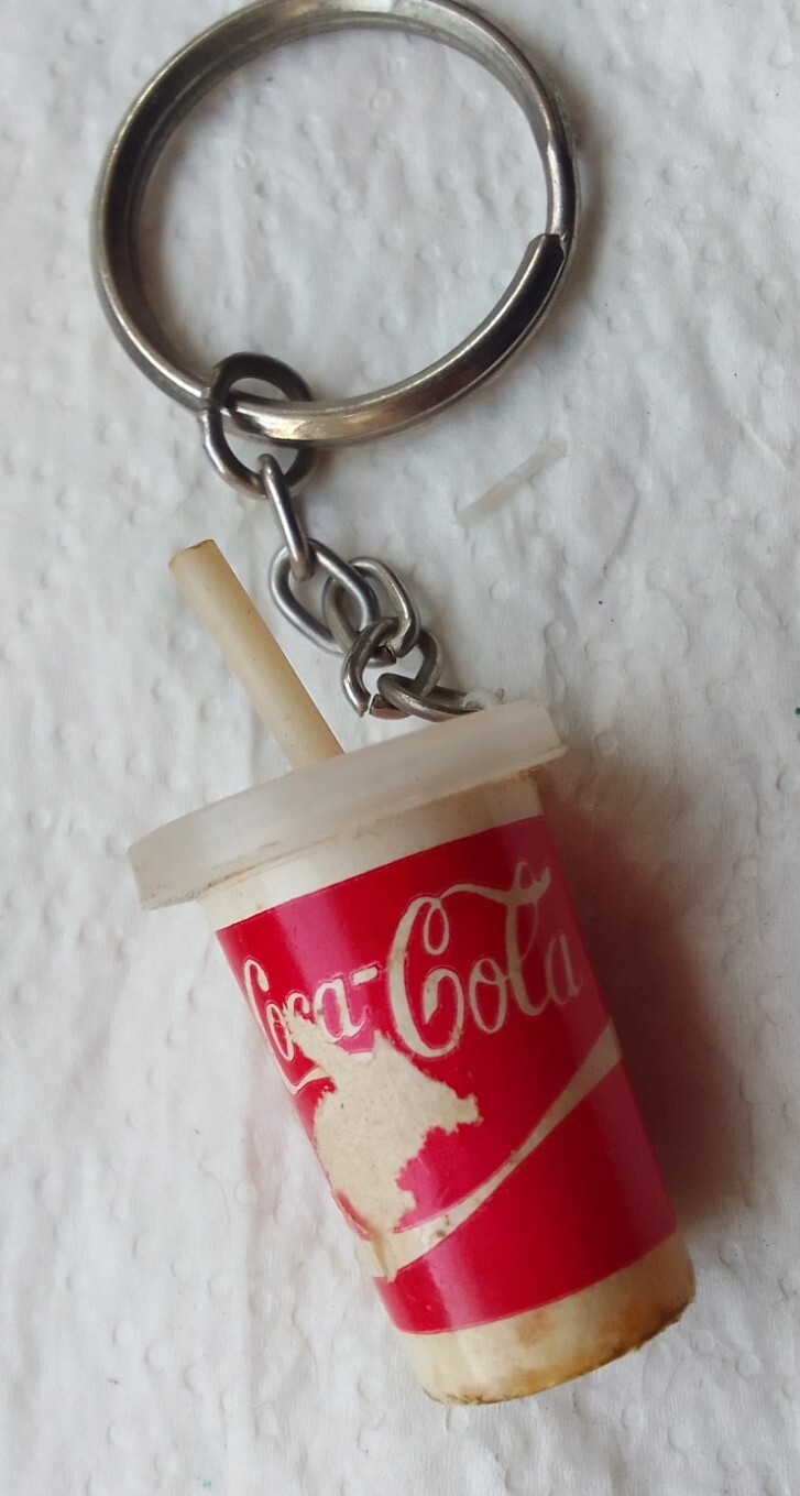 Vintage old keyring Key Plastic Coca cola Bottles Drink COKE McDonald's ...