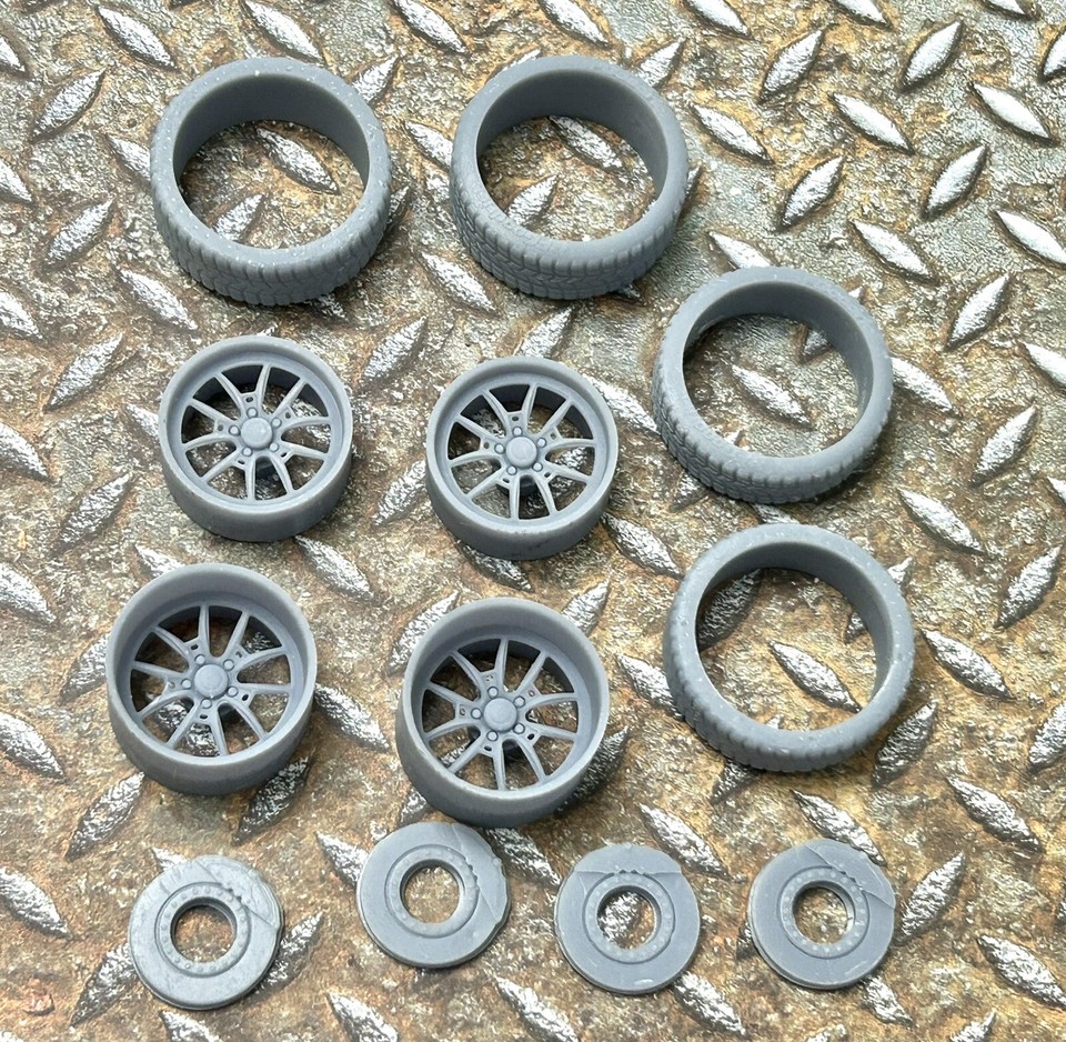 1/24 Scale: 21/20 Inch “Weld S80” Wheels W/ Wide Rear Street Tires | eBay