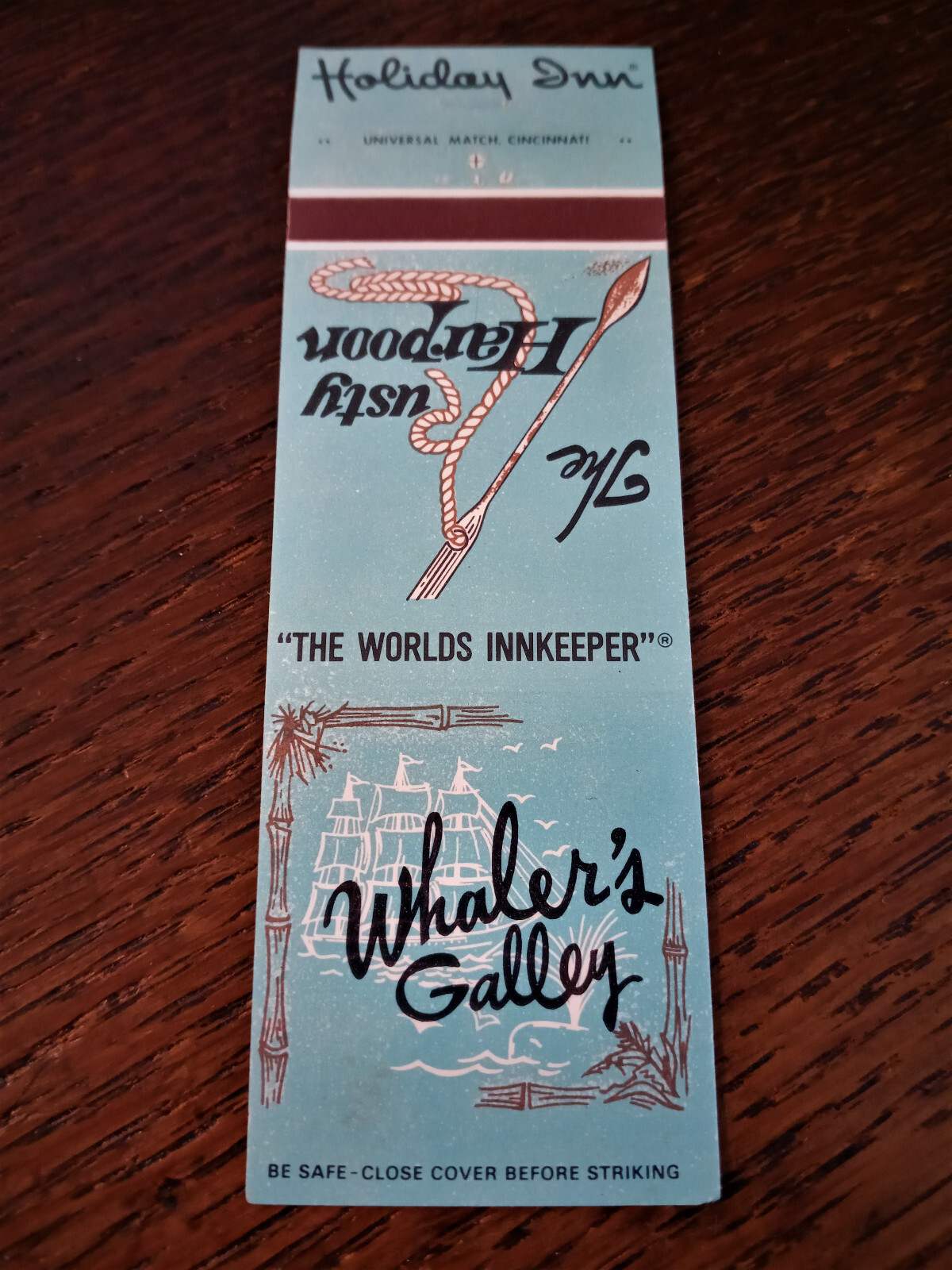 Vintage Matchbook: Whaler's Galley/Rusty Harpoon, Holiday Inn, Boise ...